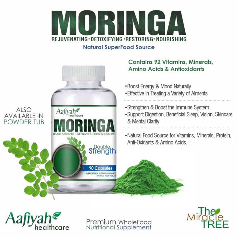 Aafiyah Healthcare Moringa 90 Capsules – Zayaan Wellness